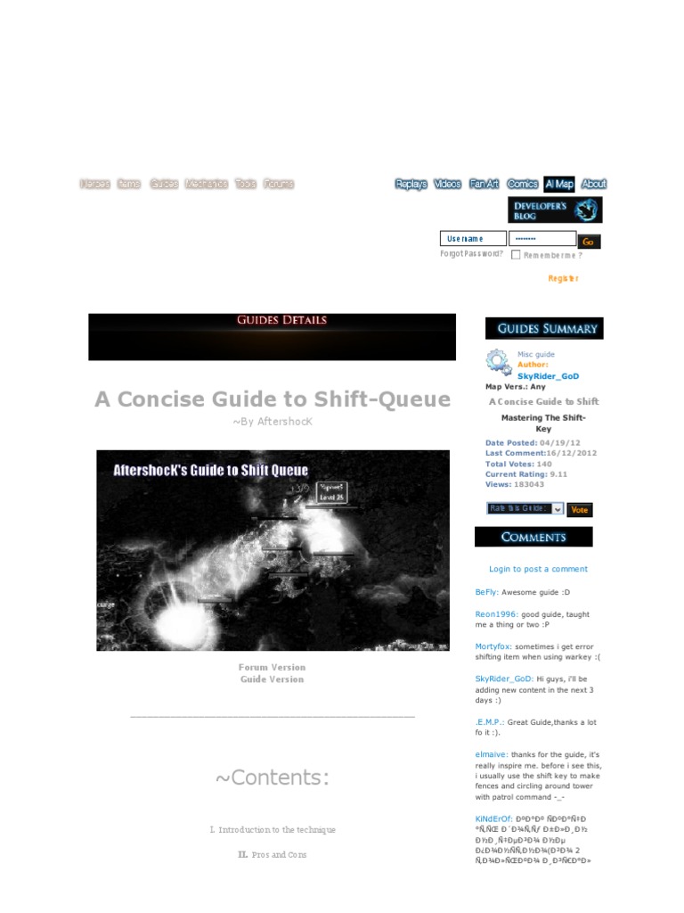 A Concise Guide To Shift - DotA Guides | PDF | Queue (Abstract Data ...