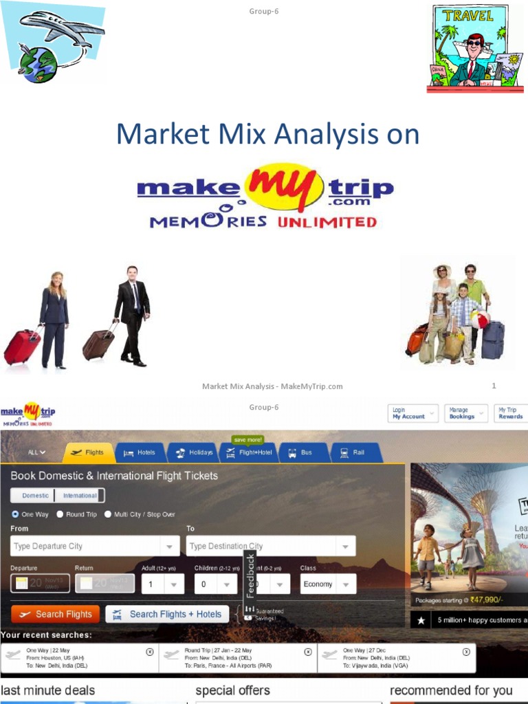 MakeMyTrip Market Mix Analysis Report | PDF | Social Media | Popular Culture & Media Studies