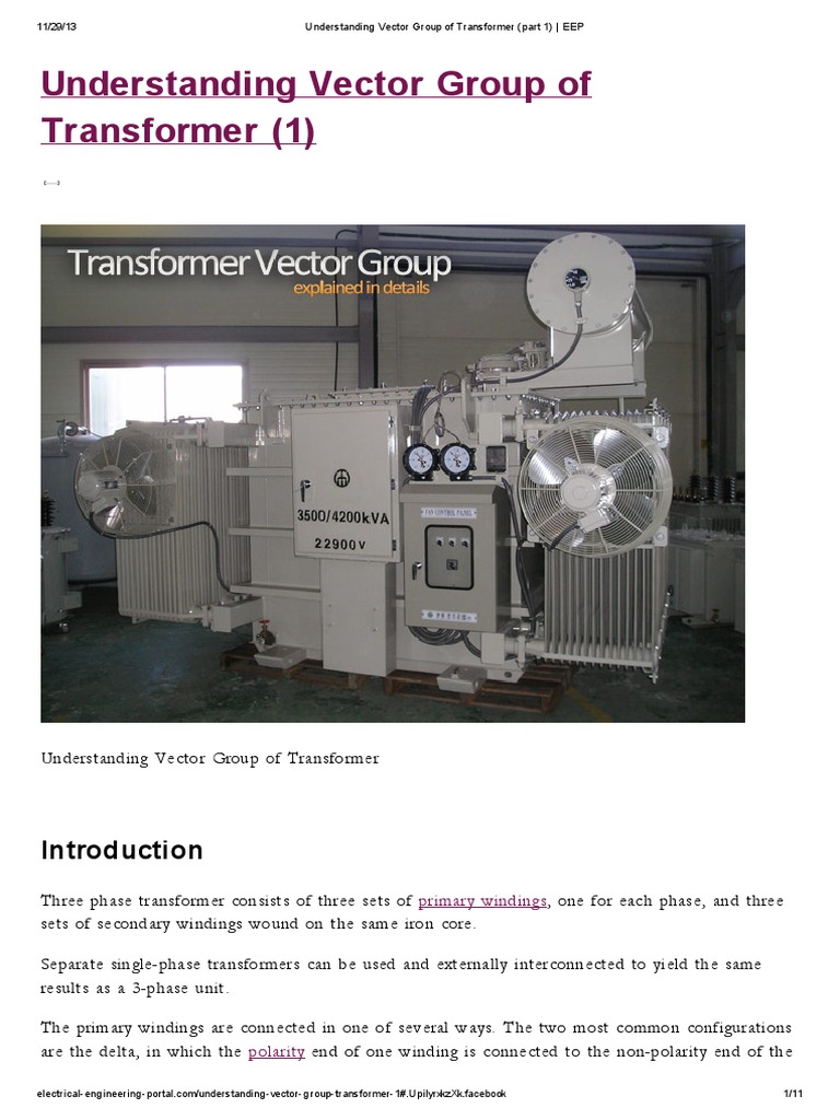 Understanding Vector Group of Transformer (Part 1) _ EEP | Transformer | Power Engineering