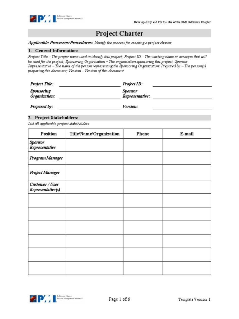 Project Charter | Information Technology Management | Systems Engineering