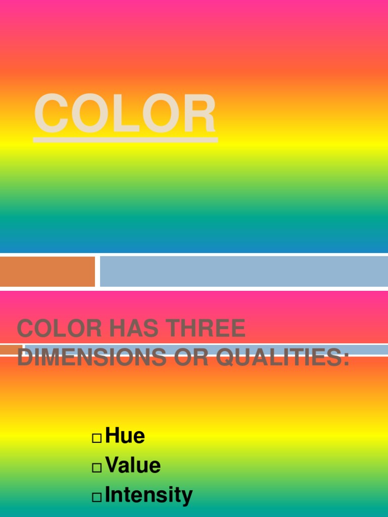 Lec 001 Color Basics | PDF | Color | Hue