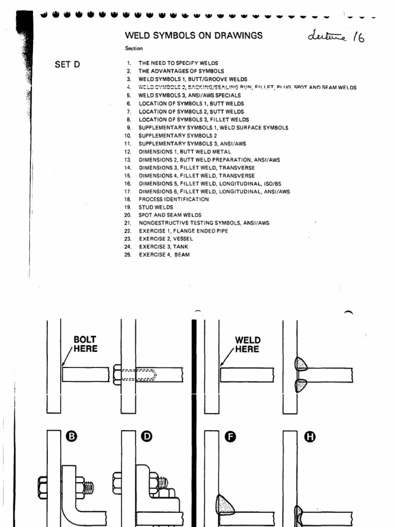Weld Symbols On Drawings | PDF | Welding | Construction