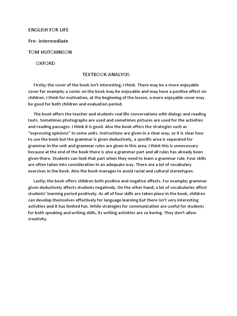 English for Life: Textbook Review | PDF | Language Arts & Discipline