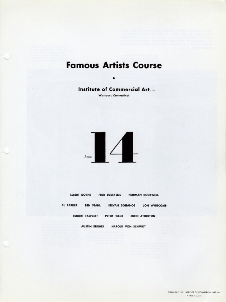 Famous Artists Course - Book 3 Lesson 14 - Variety in Forms - Textures ...
