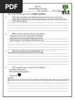 Math Portfolio Reflection | PDF