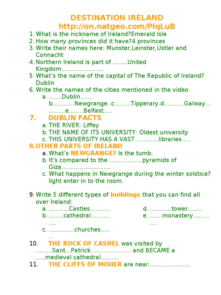 Discover Ireland: Facts and Highlights | PDF