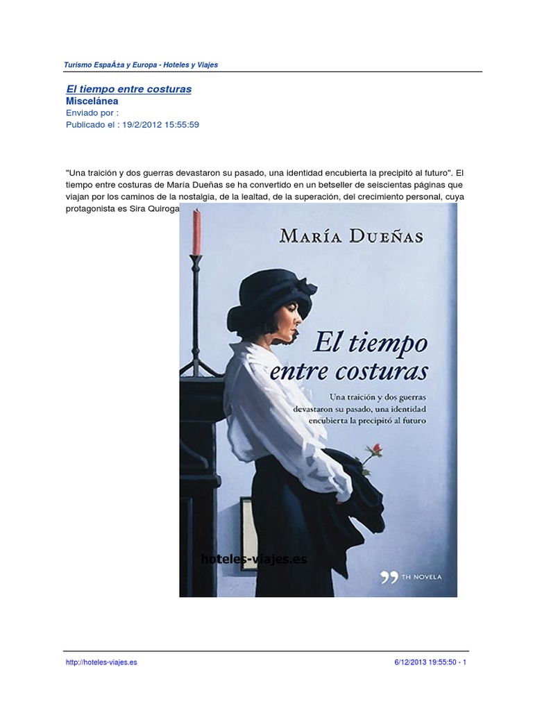 El tiempo entre costuras: novela y serie | PDF