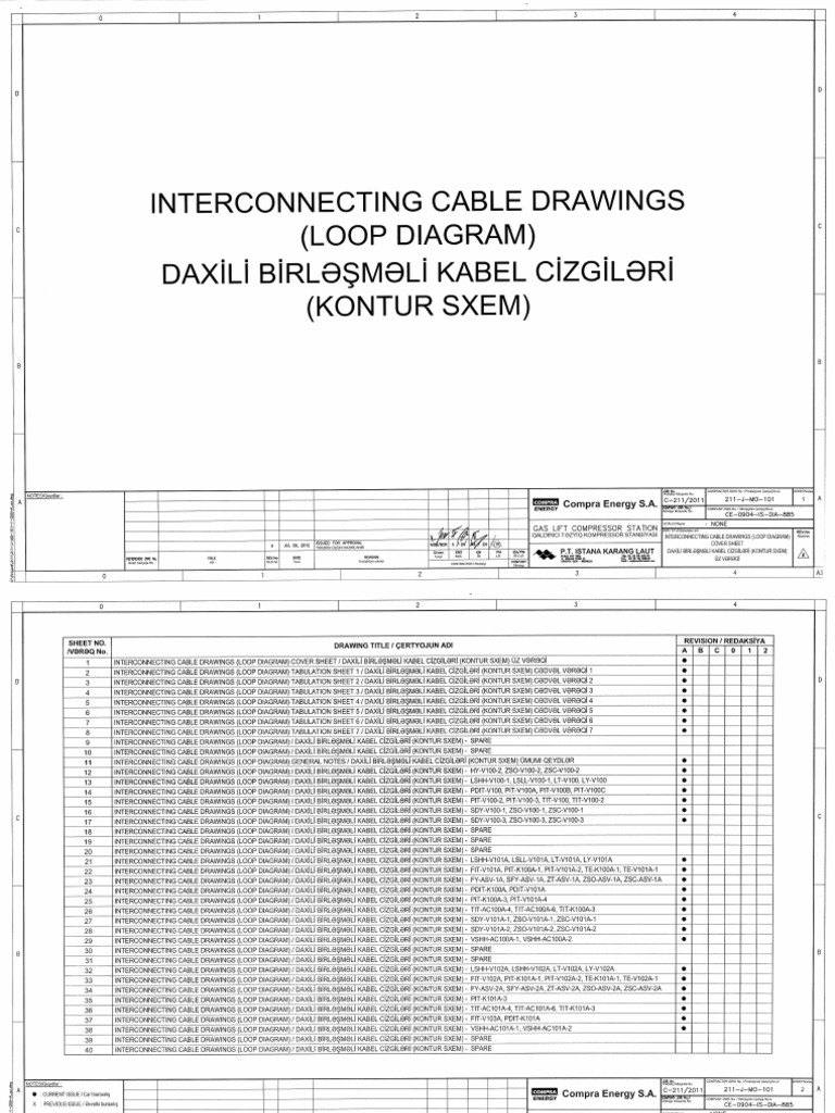 211-J-MO-101 - Interconnect Cable DWG (Loop Diagram) Rev.a - Az | PDF