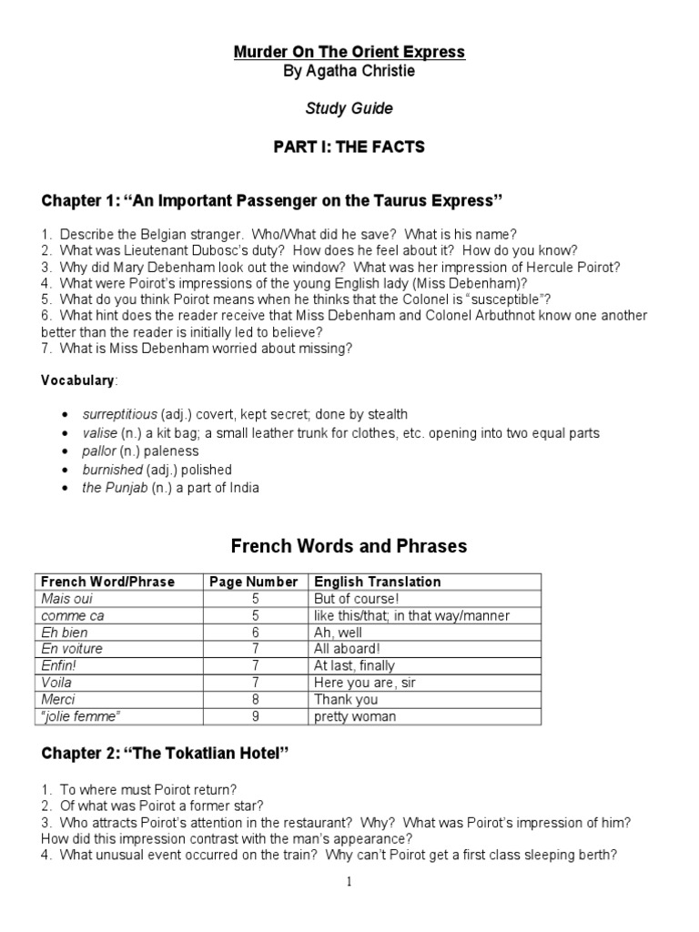 Student's Guide to Poirot's Case | PDF | Crime Thriller