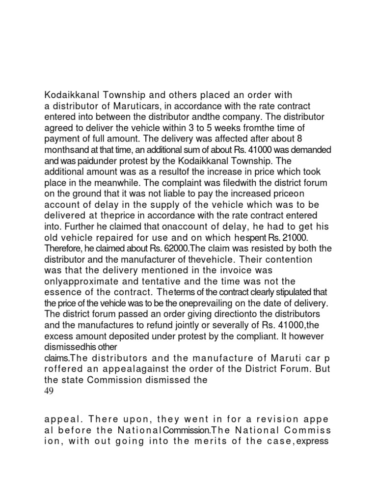 Consumer Rights Case Study: Maruti Udyog | PDF | Private Law | Government