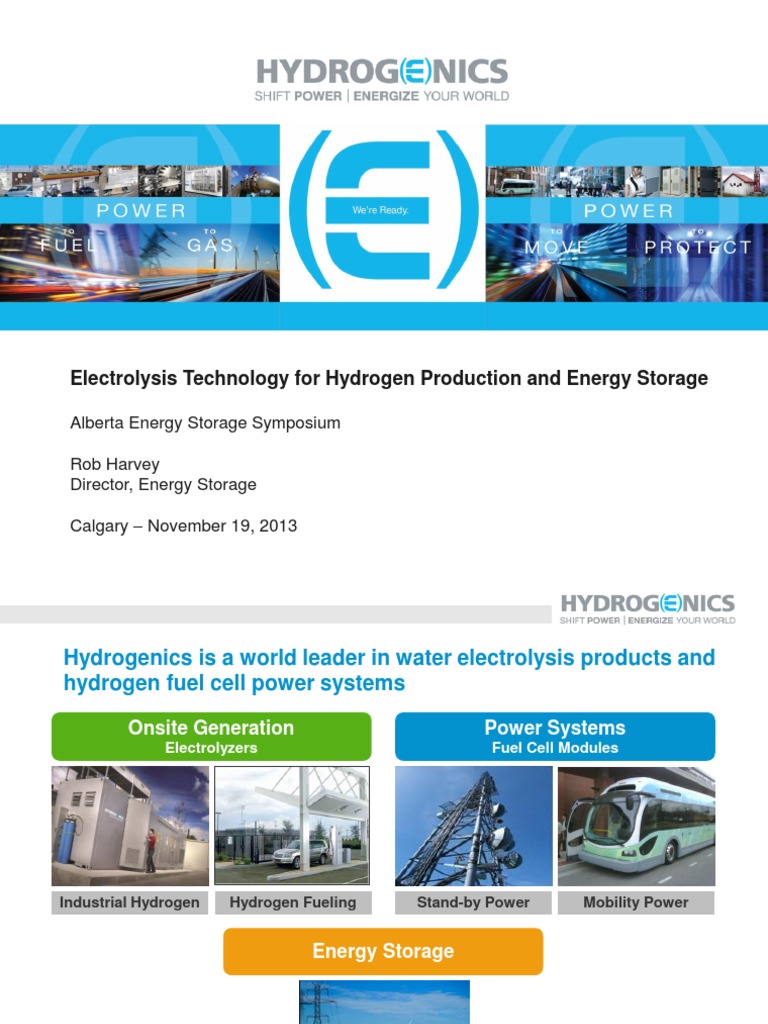 Hydrogenics - Power-To-Gas | PDF | Proton Exchange Membrane Fuel Cell ...