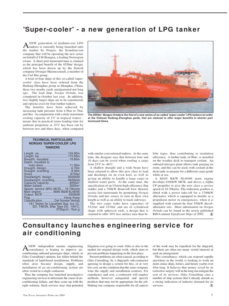 LPG Tanker 1 | PDF | Marine Propulsion | Oil Tanker