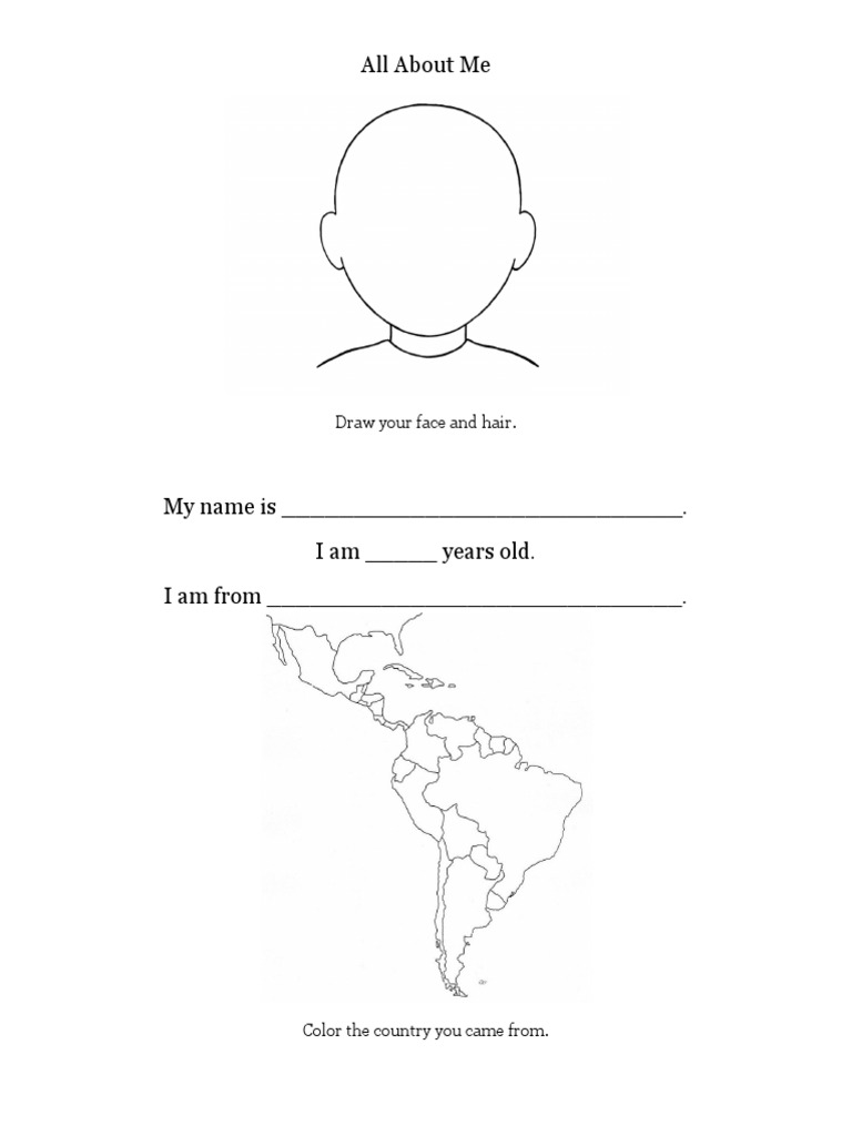Personal Profile Activity Sheet | PDF