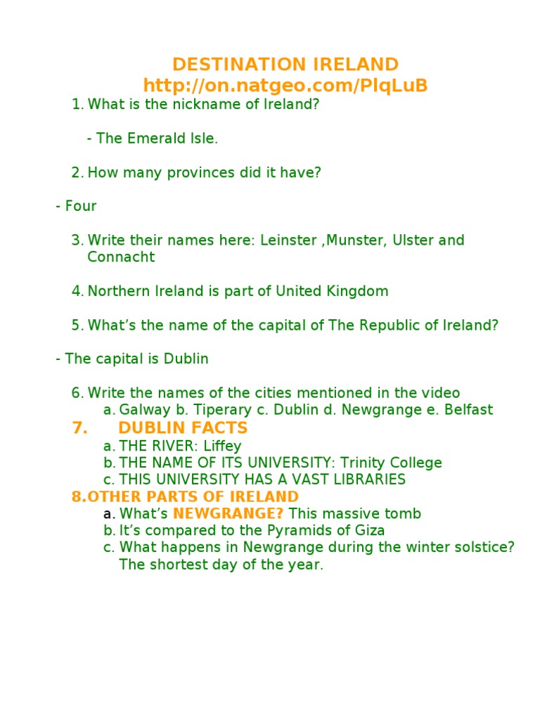Explore Ireland: Facts and Highlights | PDF