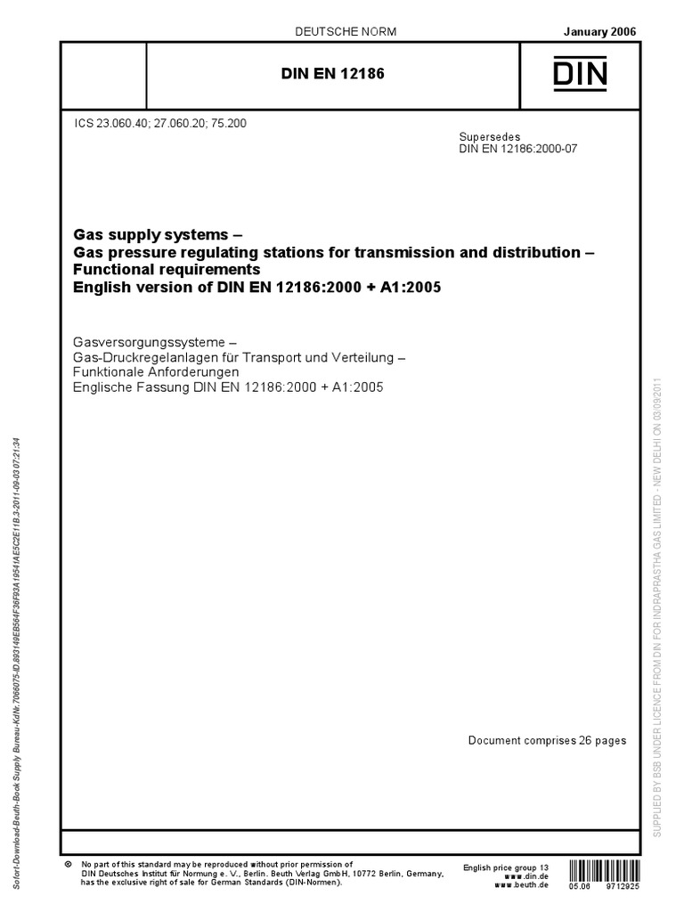 En 12186gas Pressure Regulating Stations For Transmission and ...