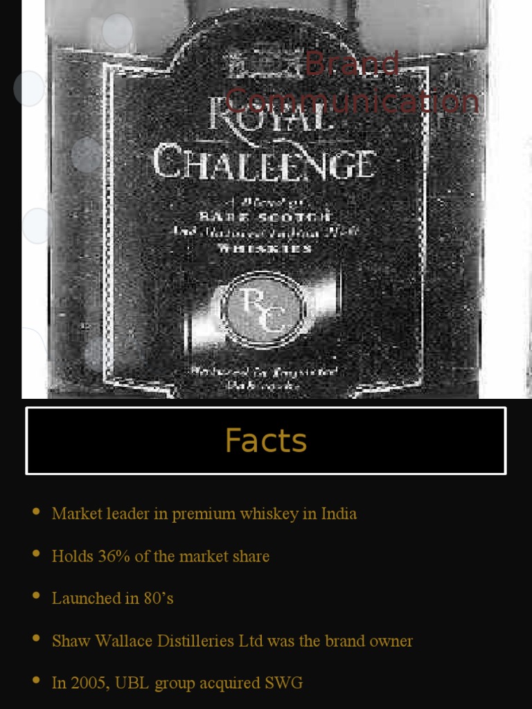 Royal Challenge Brand | Alcoholic Drinks | Brand
