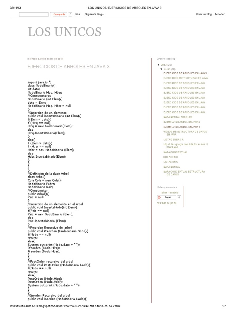 Los Unicos - Ejercicios de Arboles en Java 3 | PDF | Cola (tipo de datos abstractos) | Modelo de ...