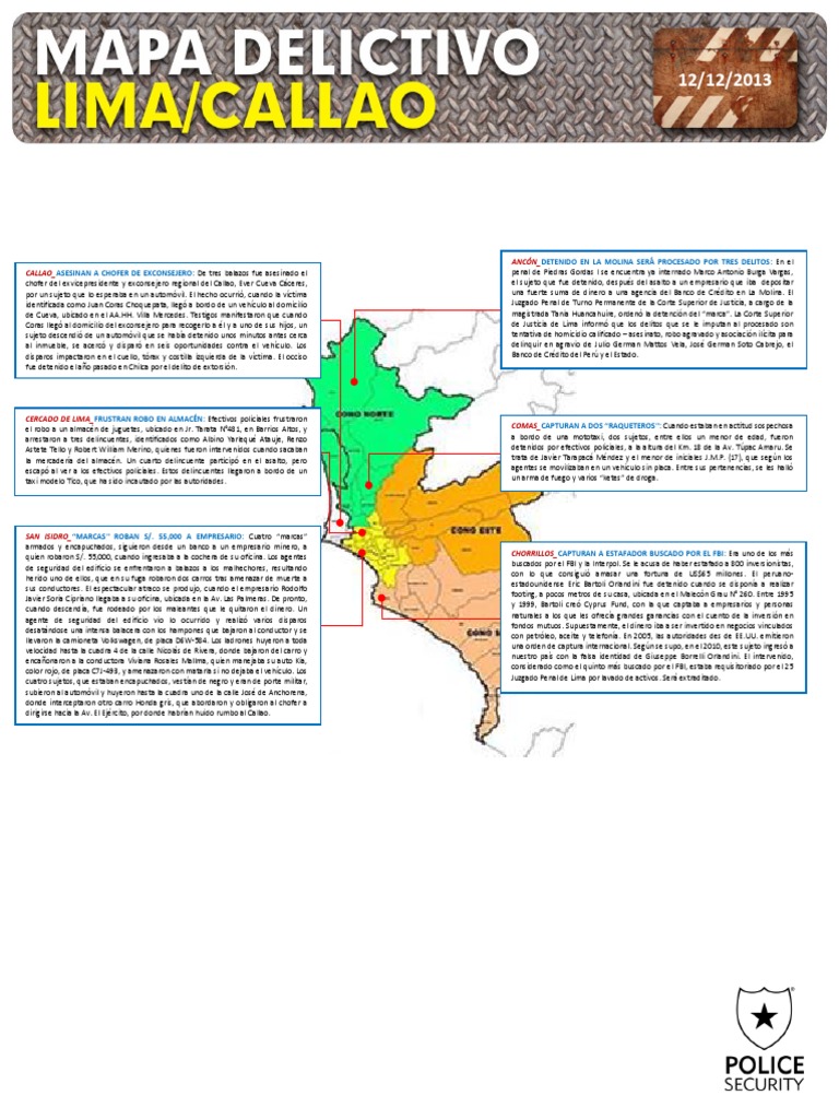 Mapa Delictivo de Lima y Callao 12DIC | PDF | Derecho penal | Justicia penal