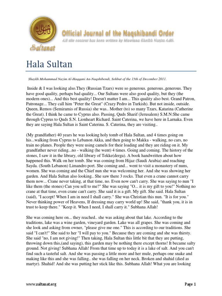 Hala Sultan: Historical Insights and Legacy | PDF | Religion And Belief