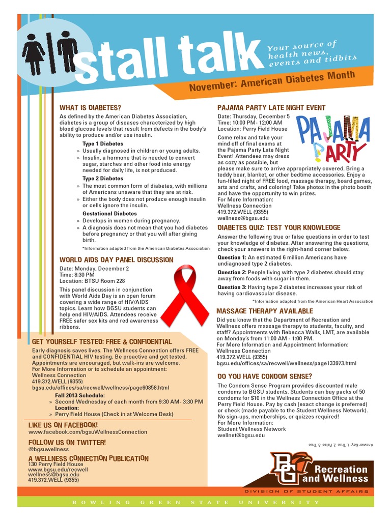 Stall Talk: Diabetes Awareness | PDF | Gestational Diabetes | Diabetes ...