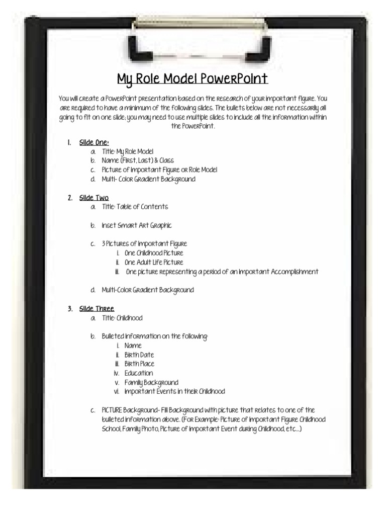 My Role Model Presentation Guide | PDF | Computing | Computing And ...