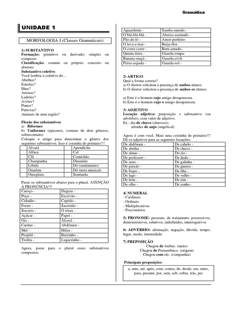 Grama Tica | PDF | Assunto (gramática) | Predicado (gramática)