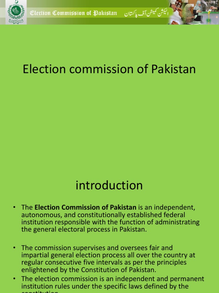 Overview of Pakistan's Election Commission | PDF | Elections | Pakistan