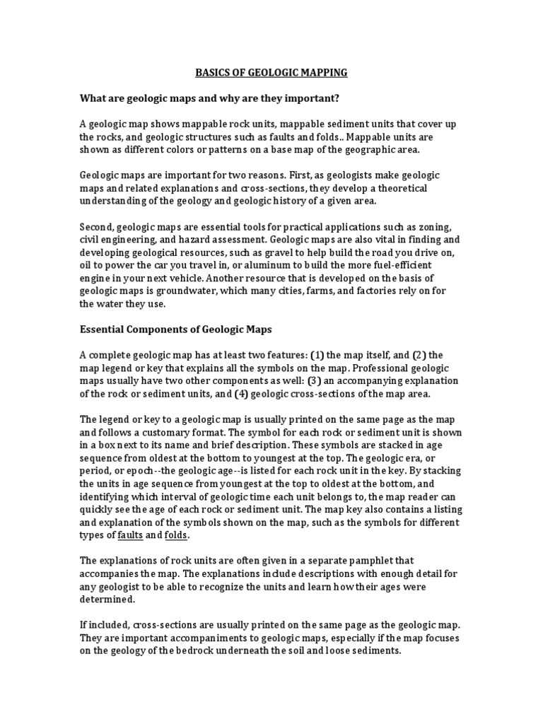 Basics of Geologic Mapping | PDF | Geology | Latitude
