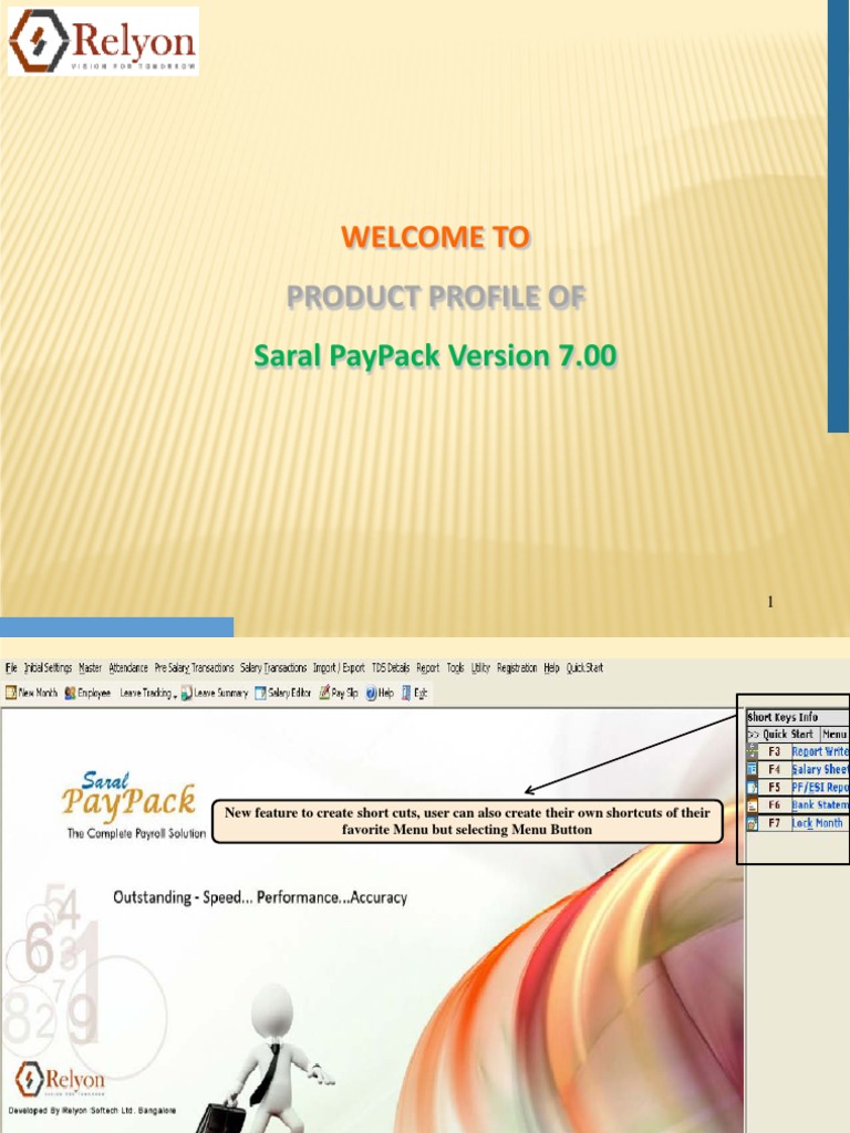 Configuration of payroll modules and employee master data in Saral ...