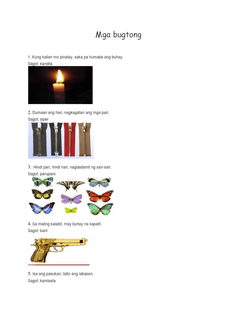 Mga Bugtong | PDF