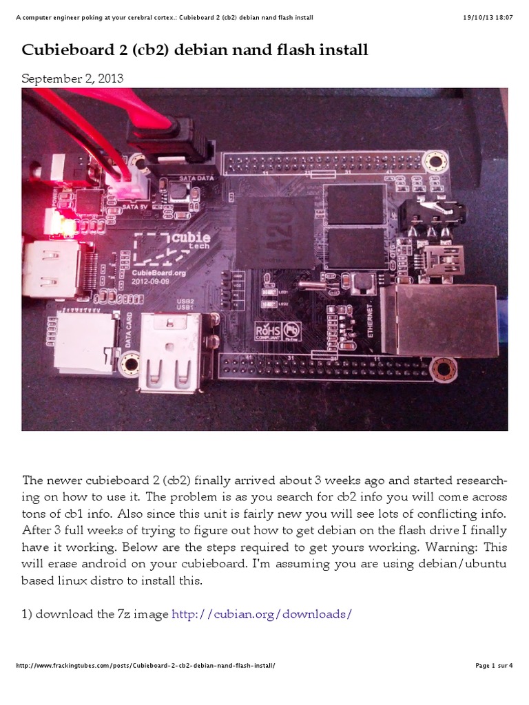 Cubieboard 2 Debian Install Guide | PDF | Booting | Flash Memory