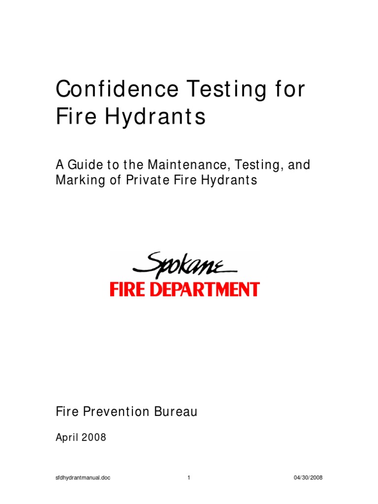 Maintenance, Testing, and Marking of Private Fire Hydrants: A Guide for ...