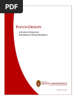 Focus Group Discussion Guide Sample | PDF | Focus Group | Communication