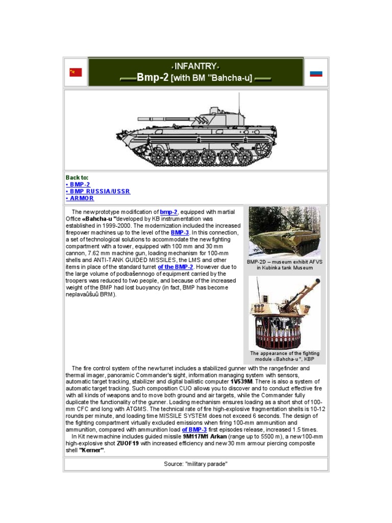 BMP-2 With BMP-3 Turret | PDF | Armoured Fighting Vehicles | Military ...