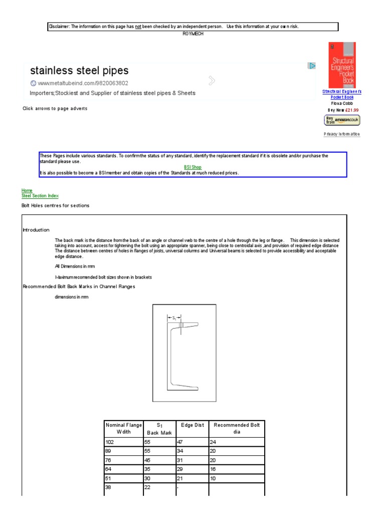 Angle Section Dimensions | PDF | Screw | Mechanical Engineering