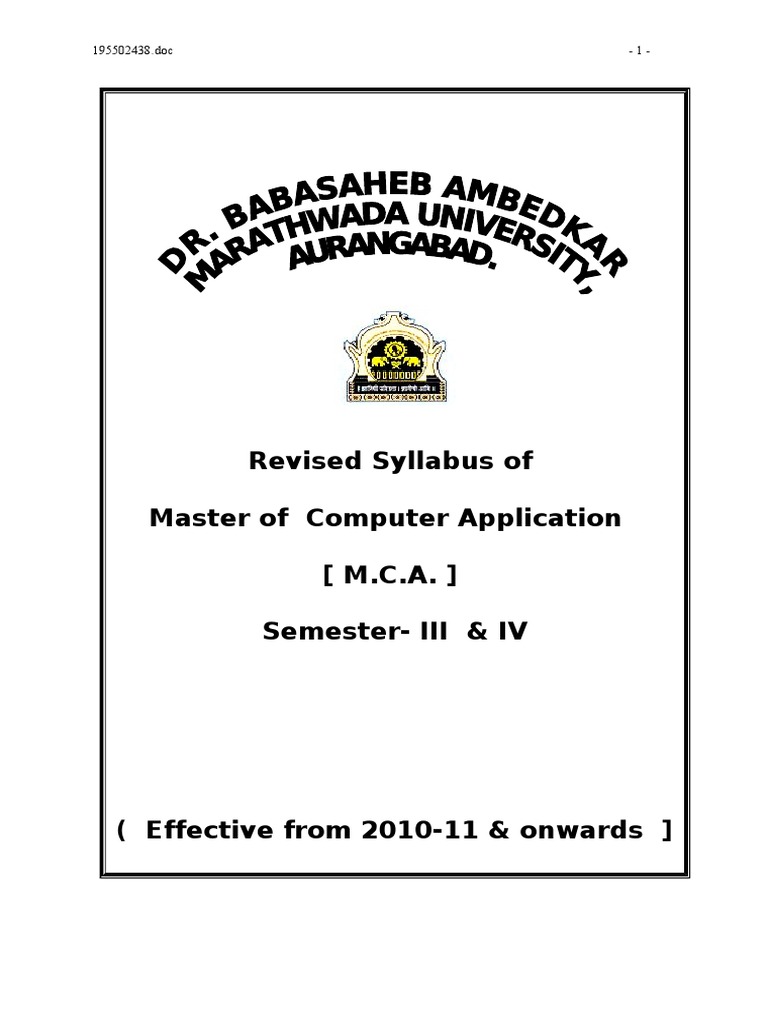Mca III & IV Sem. Syllabus | PDF