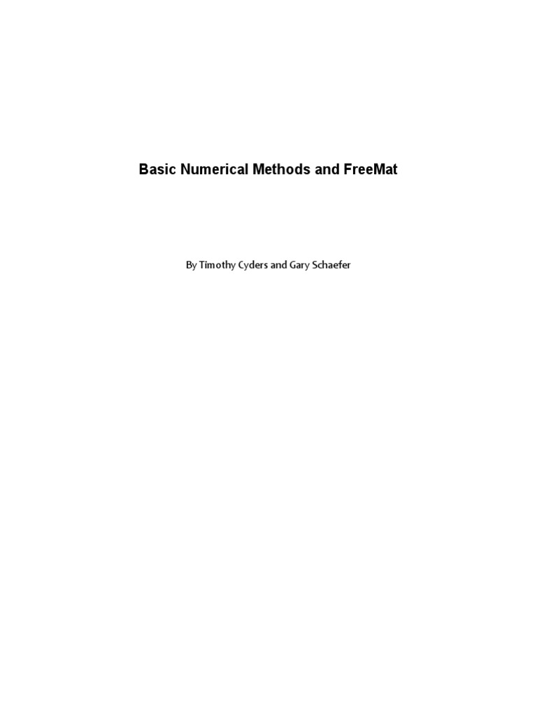 Numerical Methods With FreeMat | PDF | Numerical Analysis | Integral