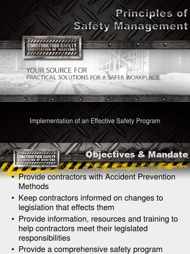 Principles of Safety Management | PDF | Personal Protective Equipment ...