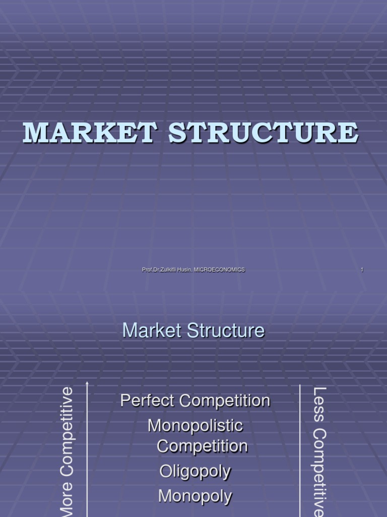 Market Structure: Prof - Dr.Zulkifli Husin. MICROECONOMICS 1 | PDF ...