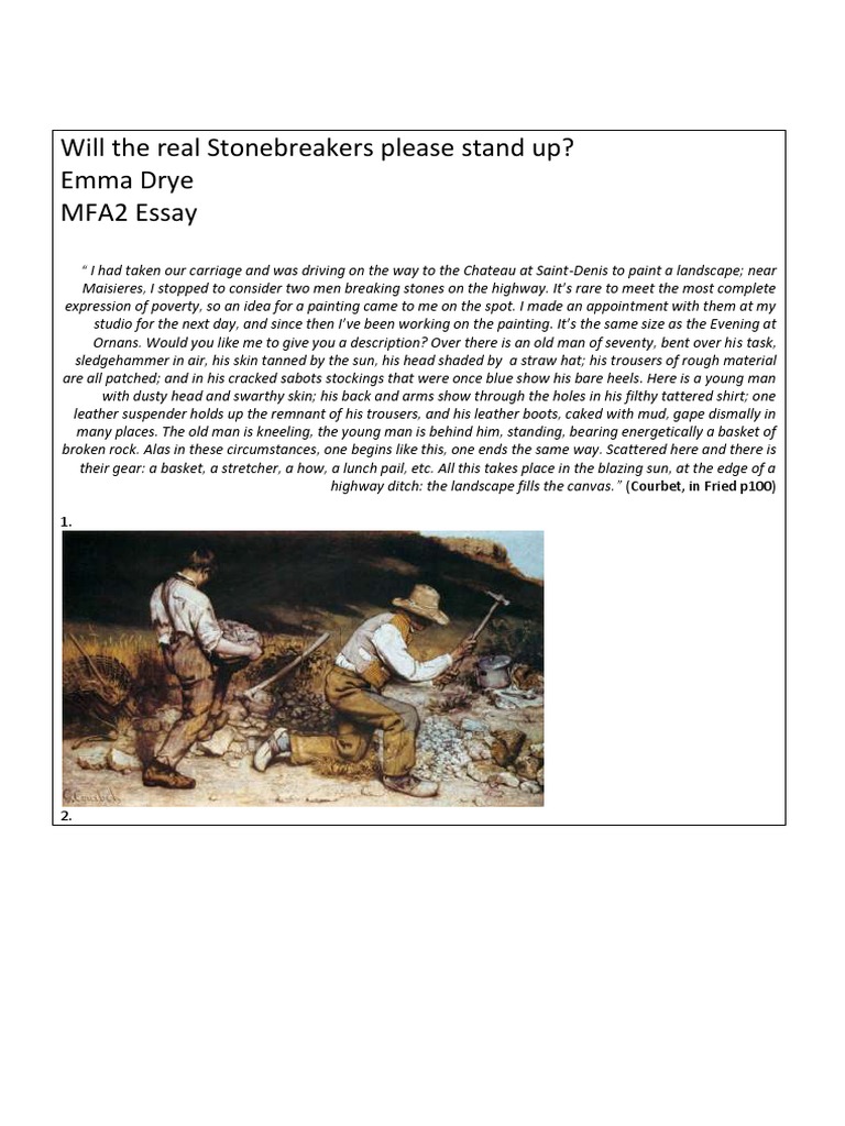 Analyzing Courbet's The Stonebreakers | PDF | Art History | Paintings