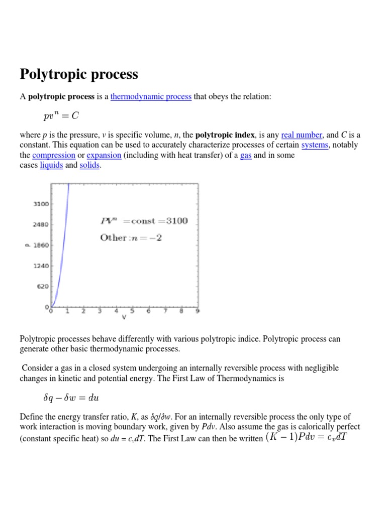 Polytropic Process1 | PDF | Gas Compressor | Heat
