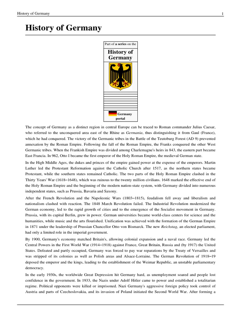 Overview of German History | PDF | Holy Roman Empire | Franks