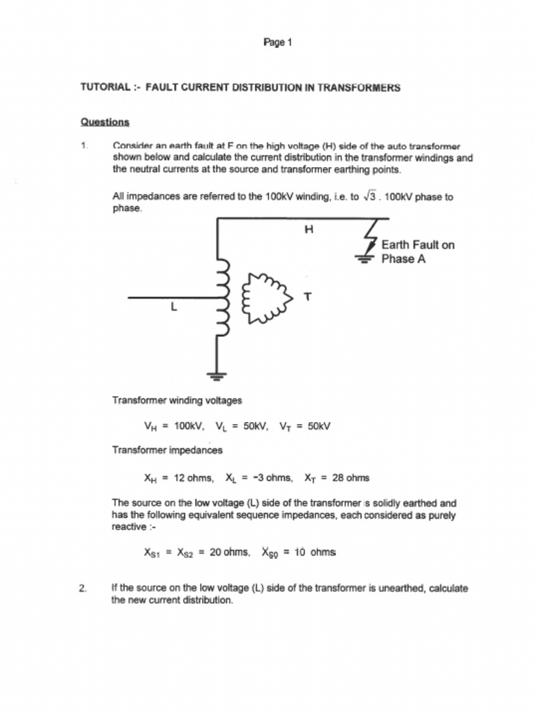 Fault Currents in Transformers | PDF