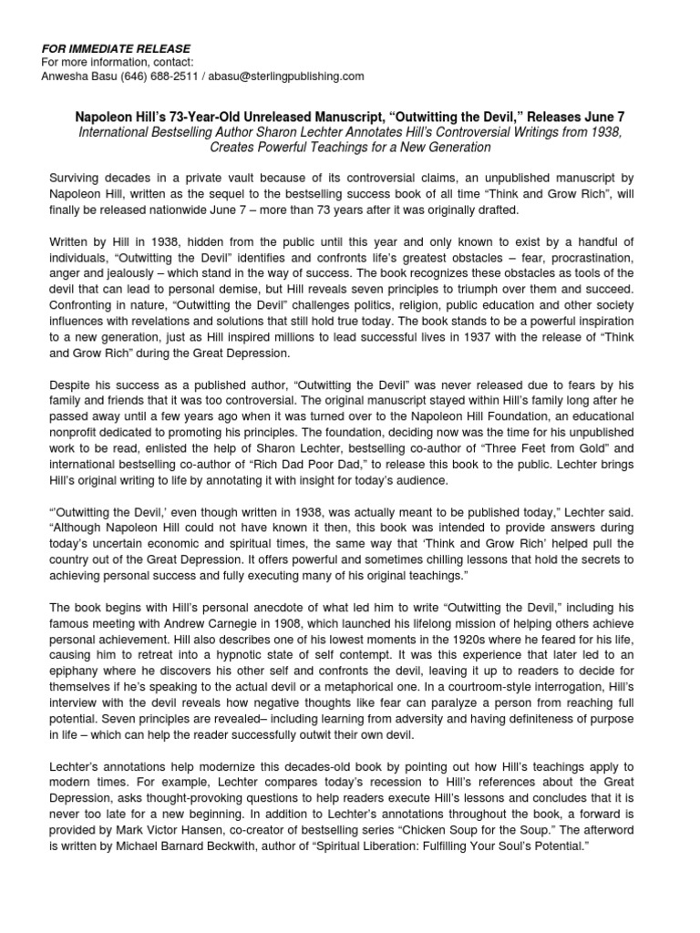 Outwitting The Devil | PDF | Books | Religion And Belief