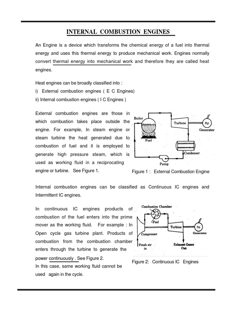Introduction To Ic Engines | PDF | Internal Combustion Engine ...