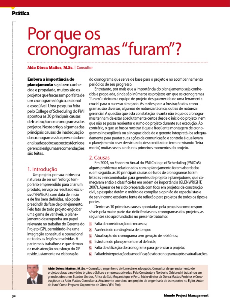 Por Que Os Cronogramas Furam | PDF | Business | Science