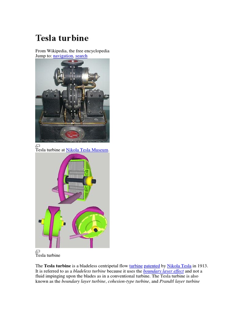 Tesla Turbine | PDF | Machines | Turbomachinery