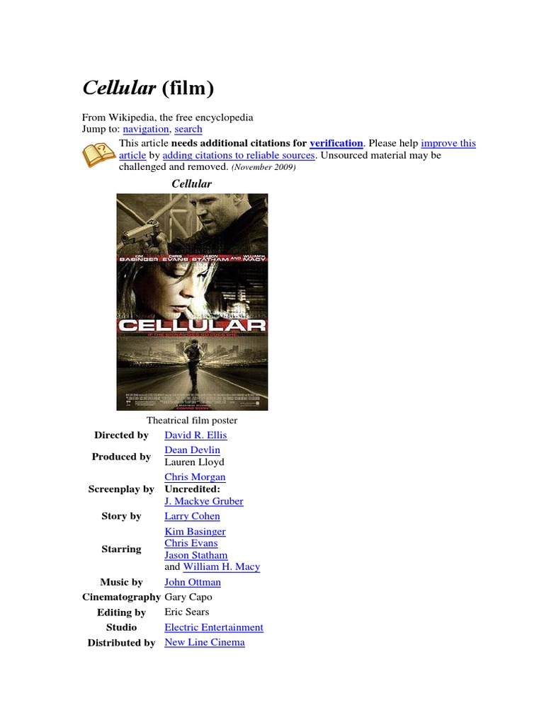 Cellular | PDF | Violence | Leisure