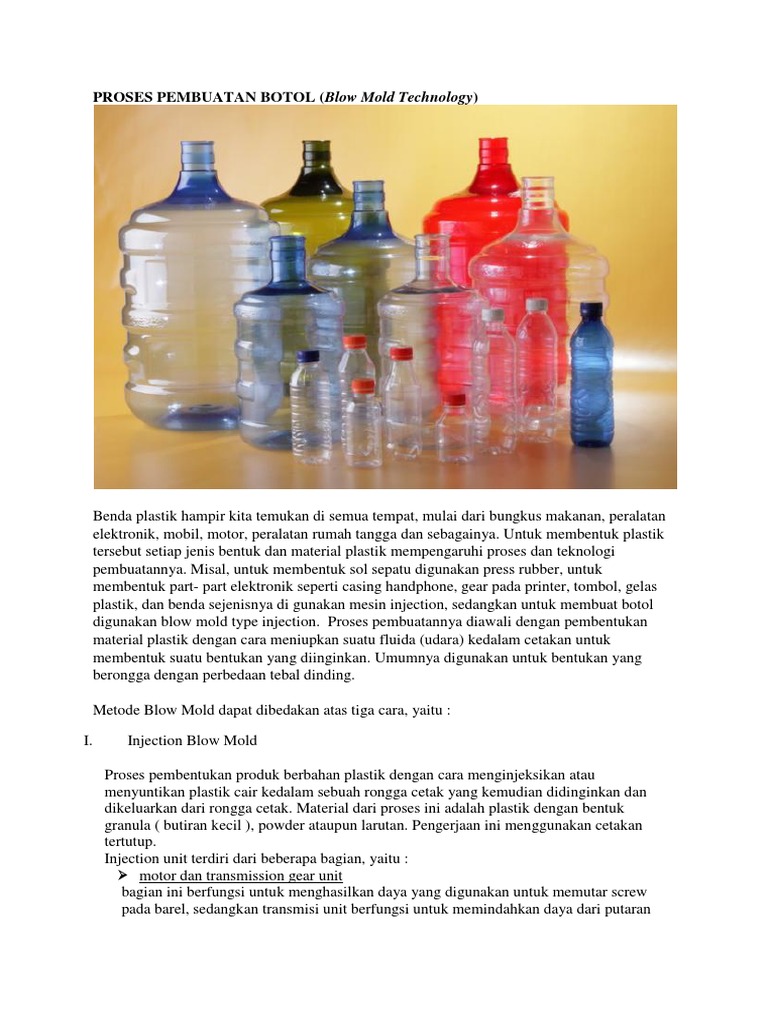 Proses Pembuatan Botol | PDF