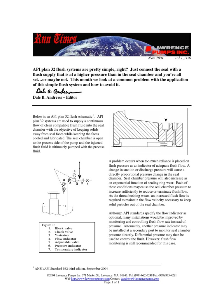 API Plan 32 Flush Systems. Avoiding Seal Failures | PDF | Business ...